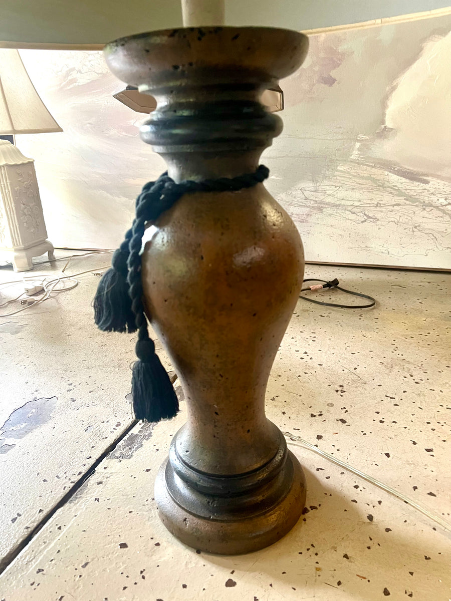 Wood Table Lamp with Tassel – KLM Luxury Consignment
