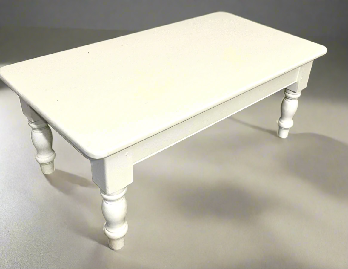 White Solid Wood Coffee Table – KLM Luxury Consignment