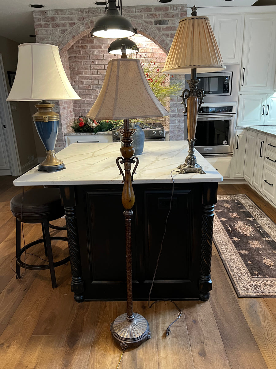 Heavy Large Metal Floor Lamp – KLM Luxury Consignment