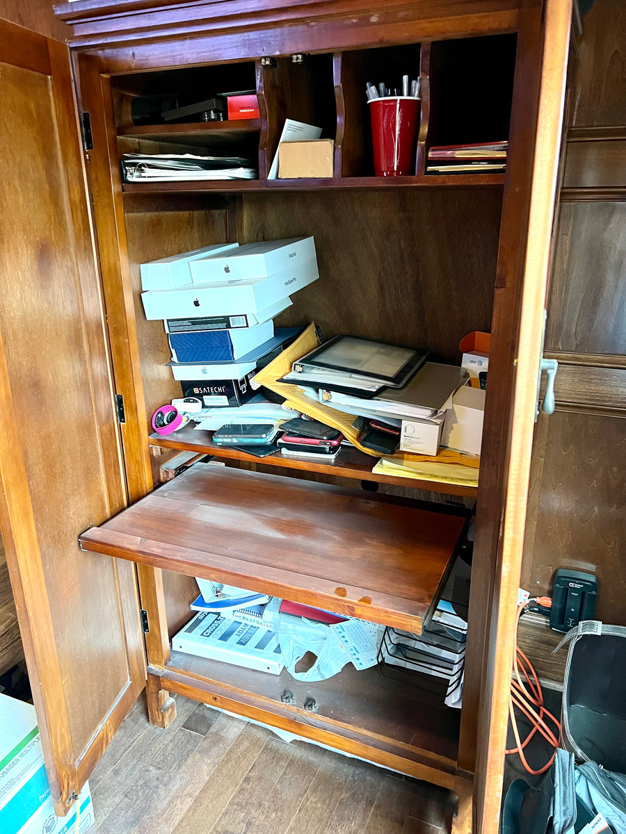 Bamboo 2 Door Computer Cabinet from Pier One – KLM Luxury Consignment