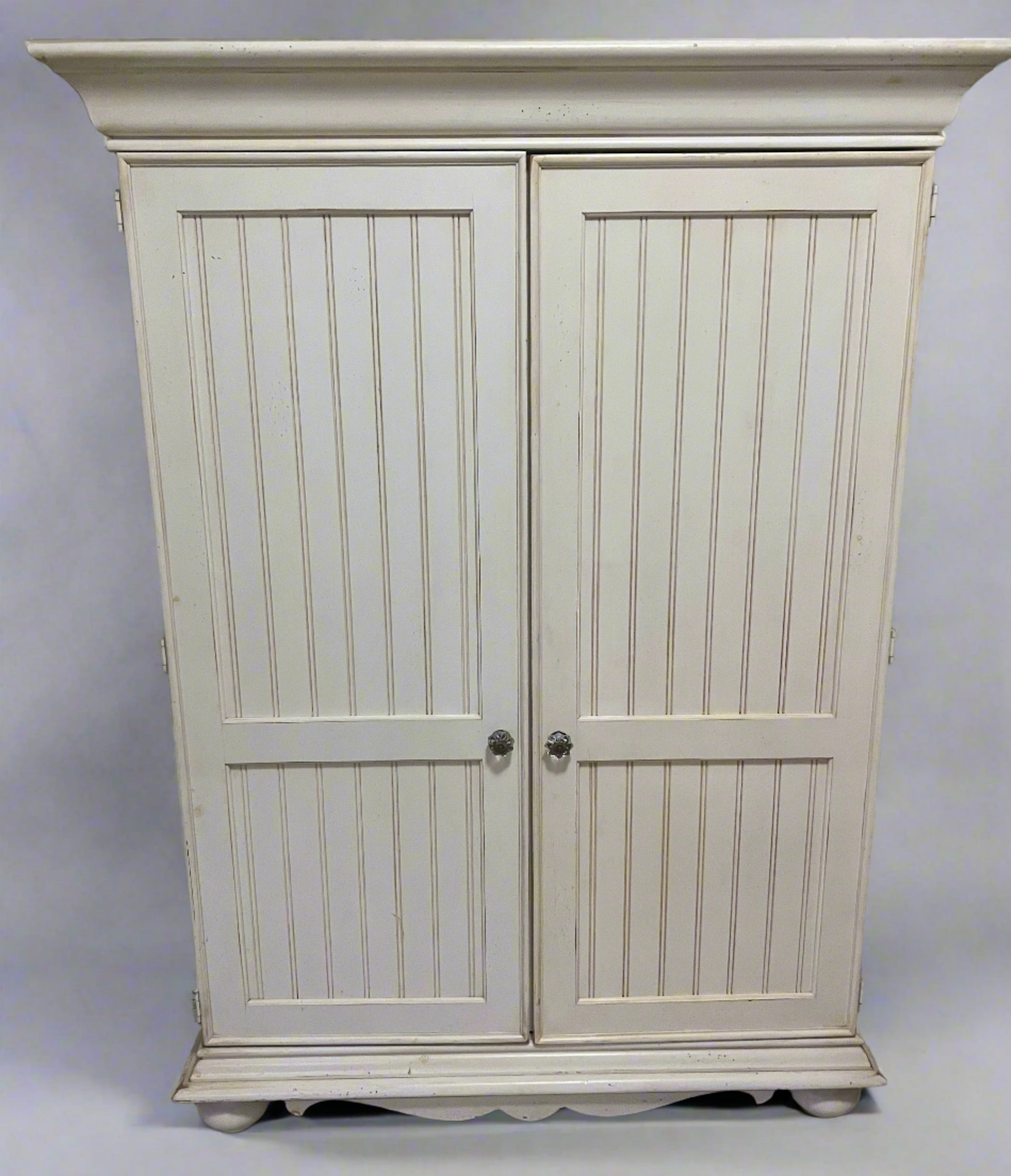 Distressed white wardrobe store